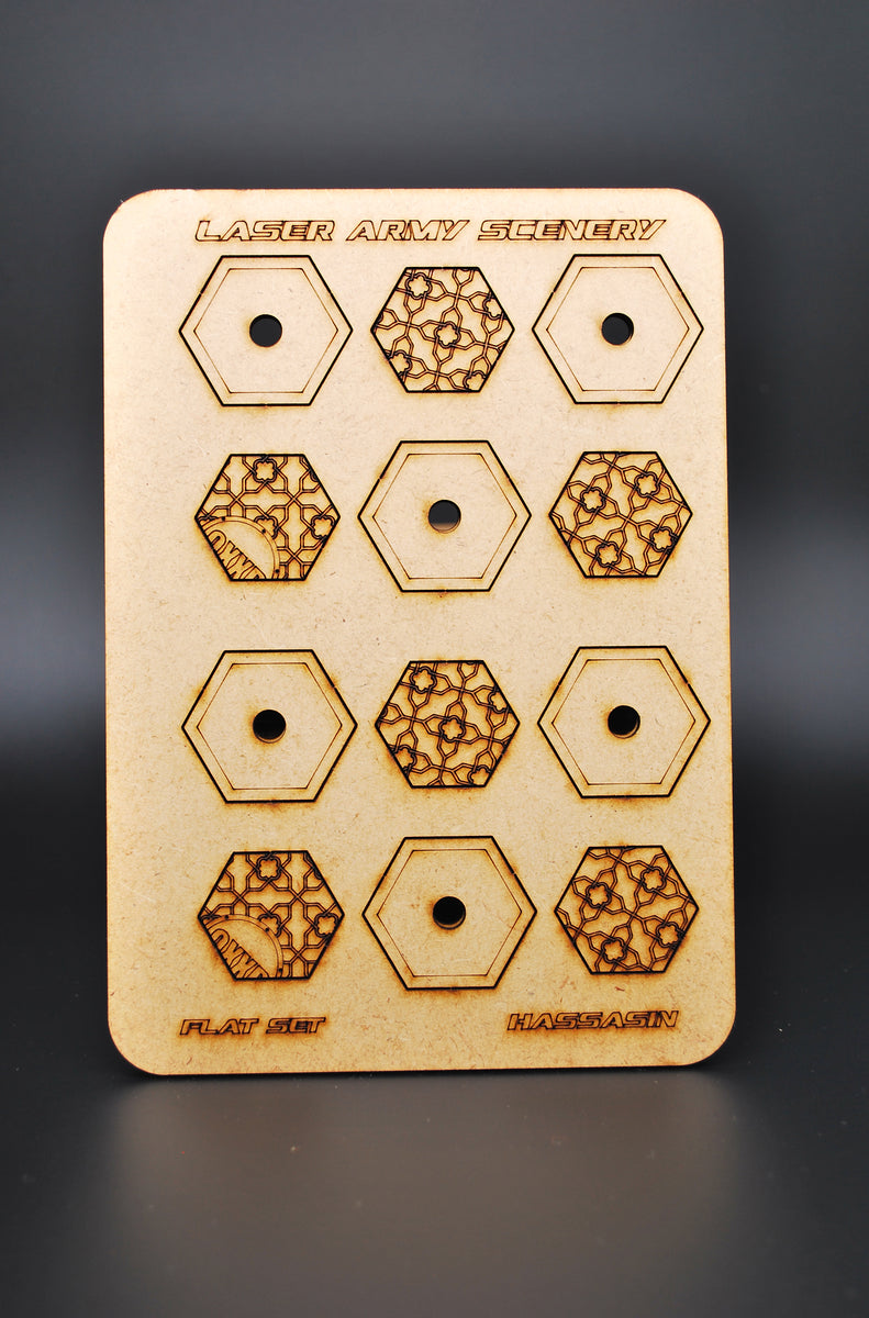 Hassasin hexagonal bases – Laser Army Scenery
