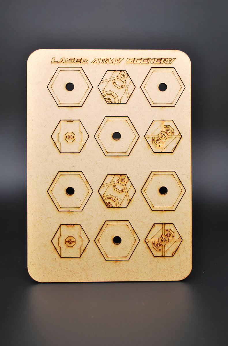 Isro hexagon bases – Laser Army Scenery